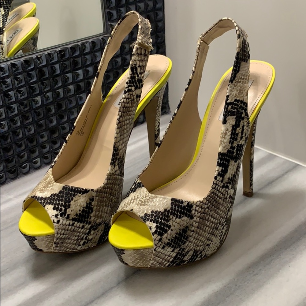 Snake Skin Platform Heel - Gem
